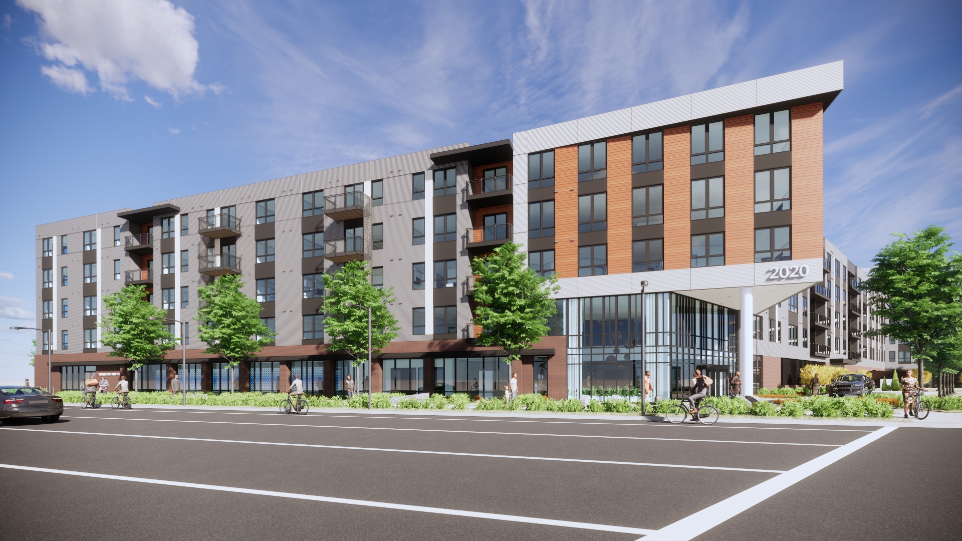 Construction begins on five-story, 240-unit apartment building near ...
